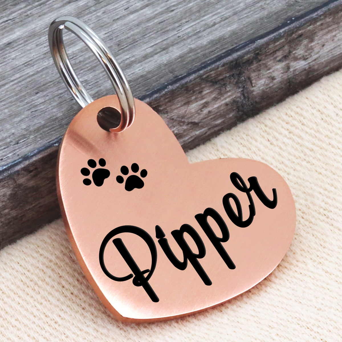 Brushed Heart Shape Dog Tag | Ultra Joys Pets
