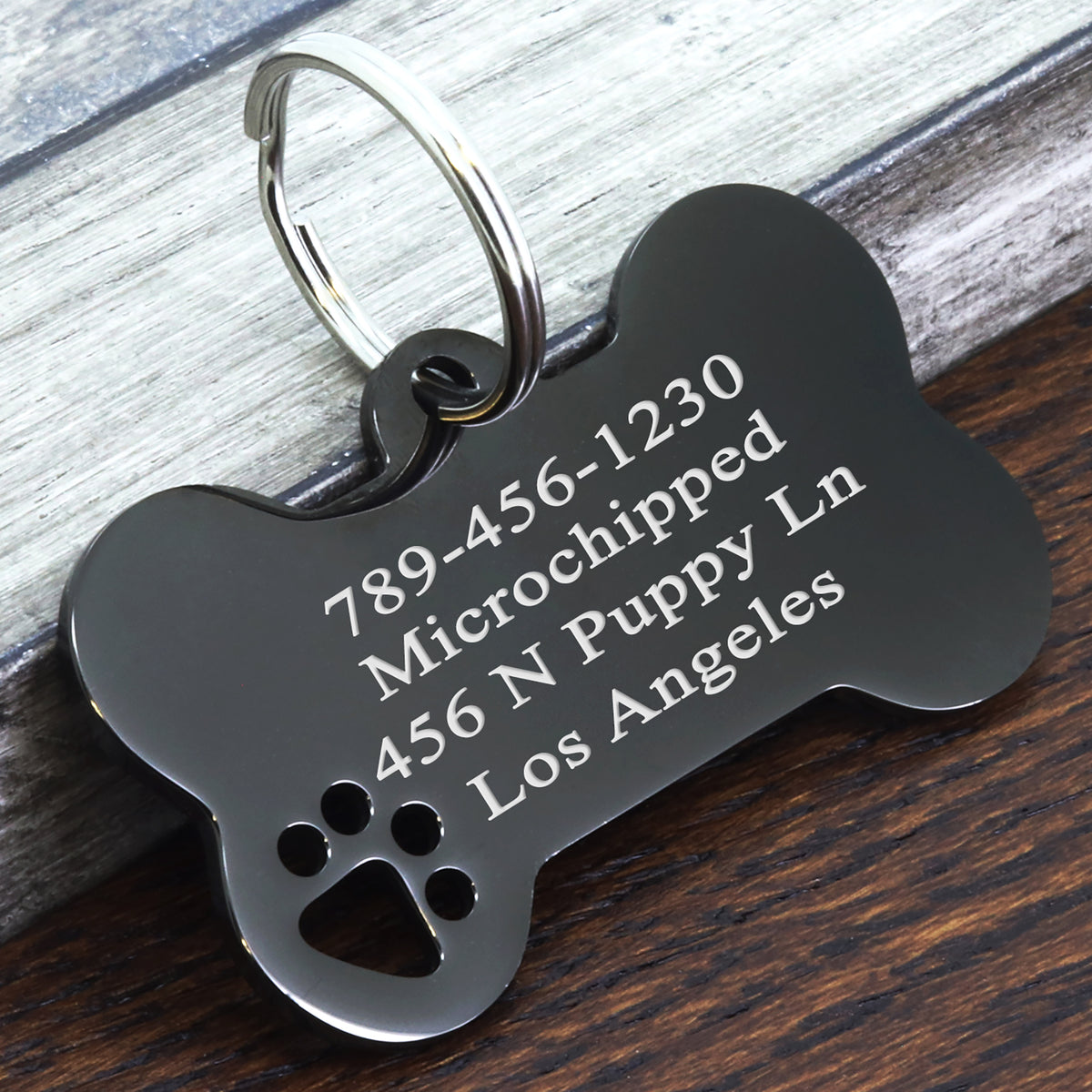 Paw Cutout Bone Shape Dog Tag | Ultra Joys Pets