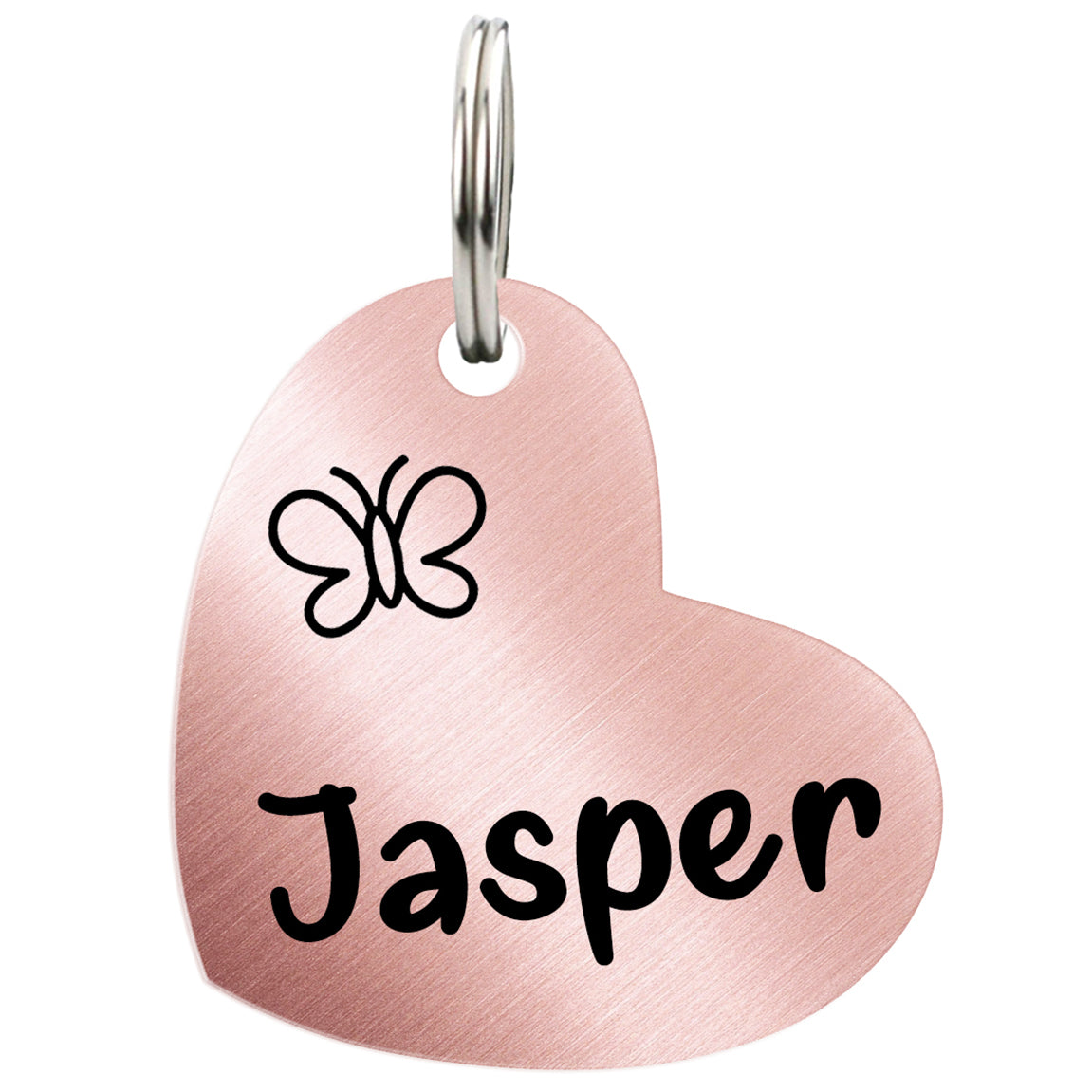Brushed Heart Shape Cat Tag | Ultra Joys Pets